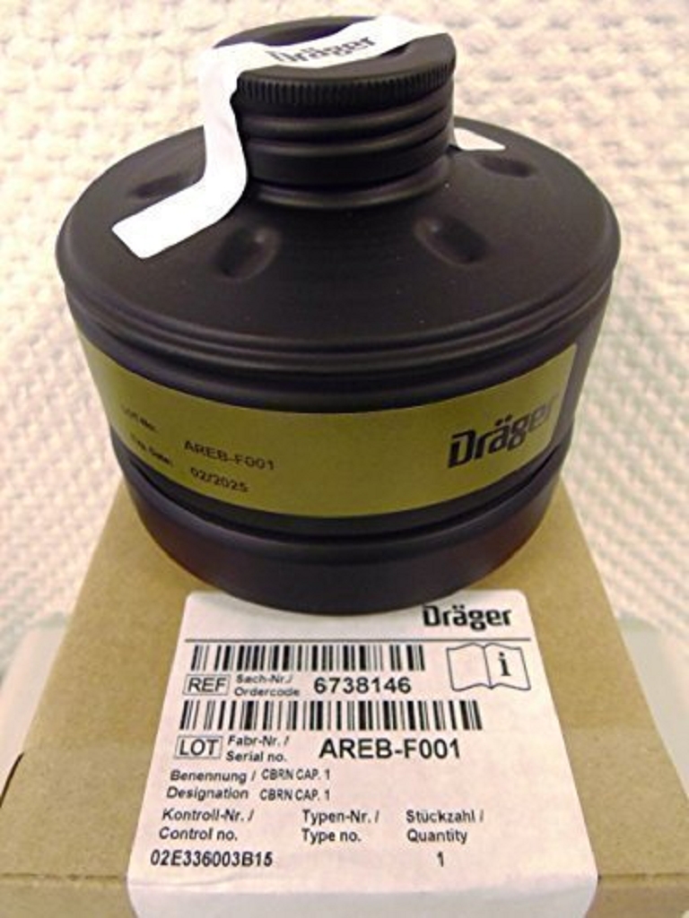 Dräger Zivilschutz CBRN ABC Filter - lagerfähig bis 2025 - mit DIN EN ...